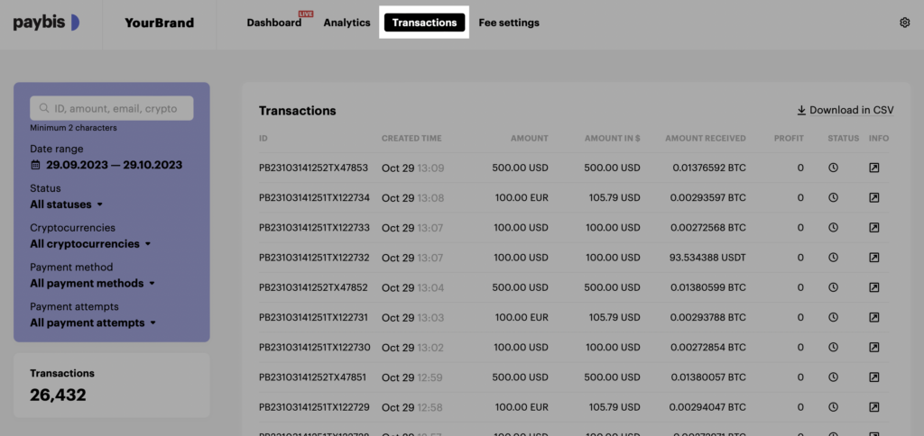 How to Search for Transaction IDs on Paybis Portal - Paybis Blog