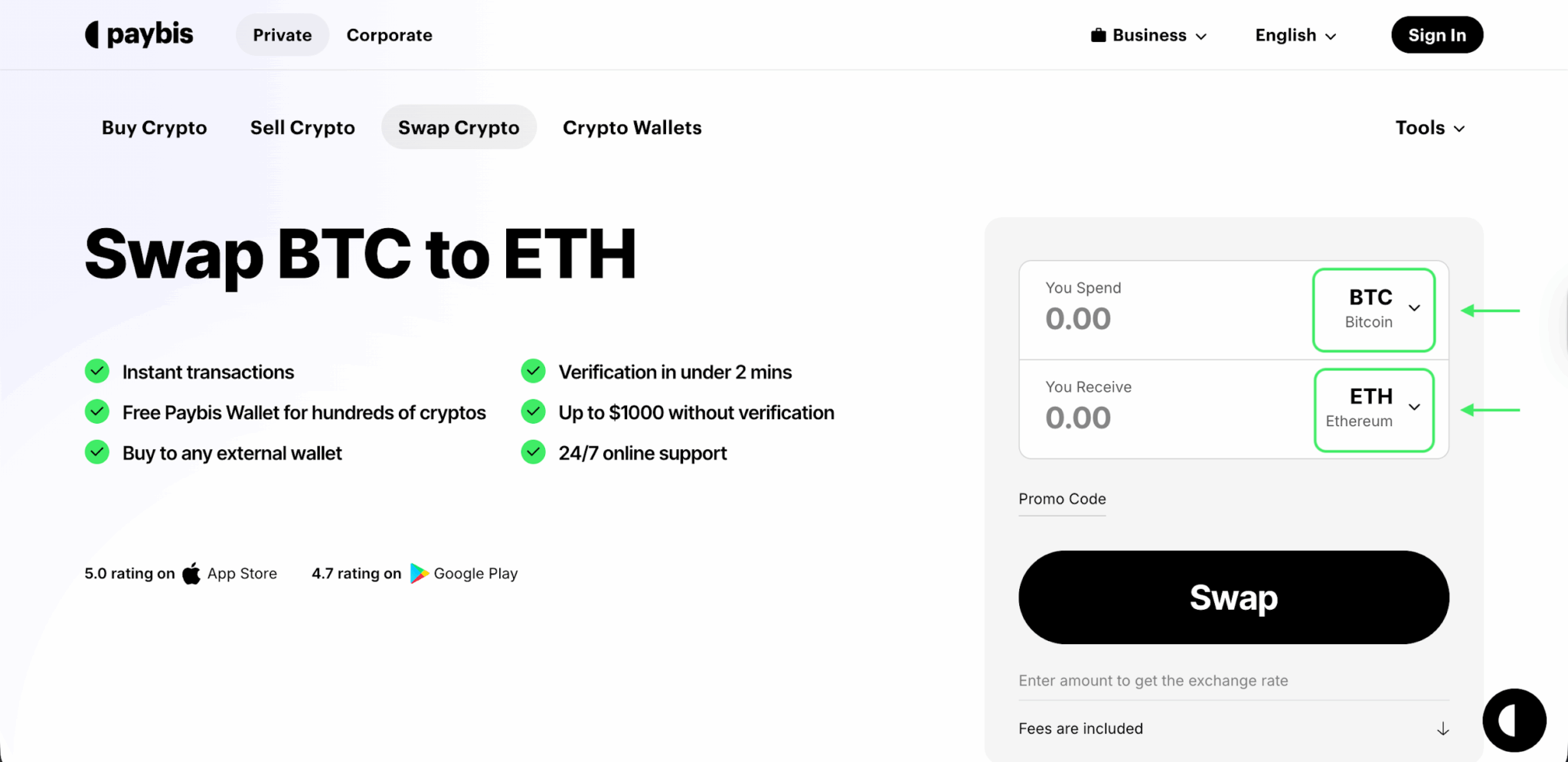 How to Swap Crypto Instantly and Safely- Paybis Blog